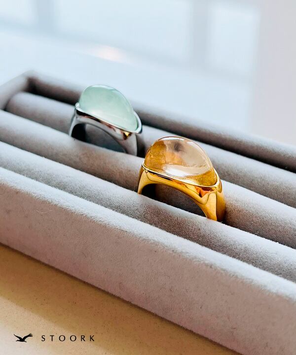 Clear Oval Ring | 金属アレルギー対応アクセサリー通販ショップstoork(ストーク)