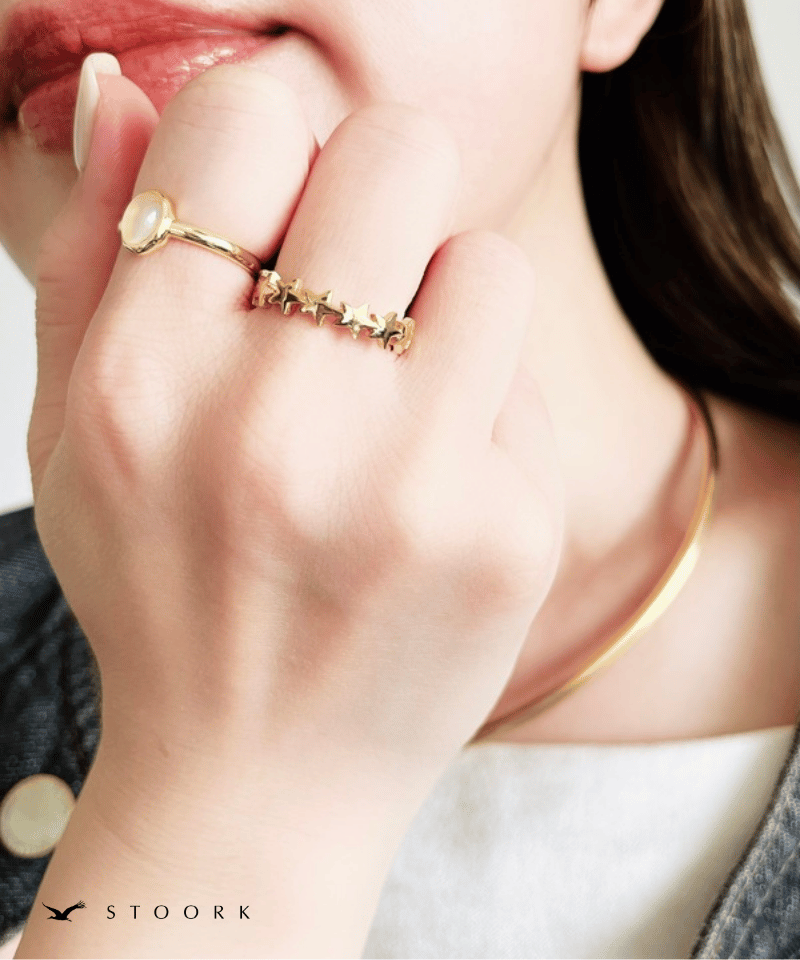 Star Ring | 金属アレルギー対応アクセサリー通販ショップstoork(ストーク)