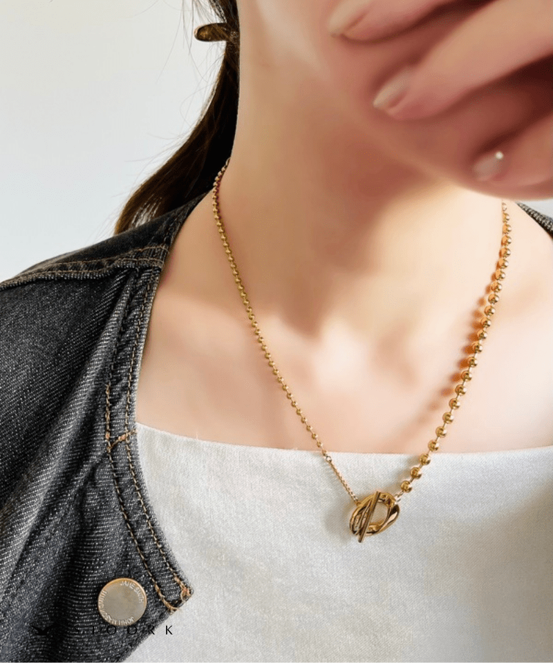 316L Ball Mantel Necklace | 金属アレルギー対応アクセサリー通販ショップstoork(ストーク)