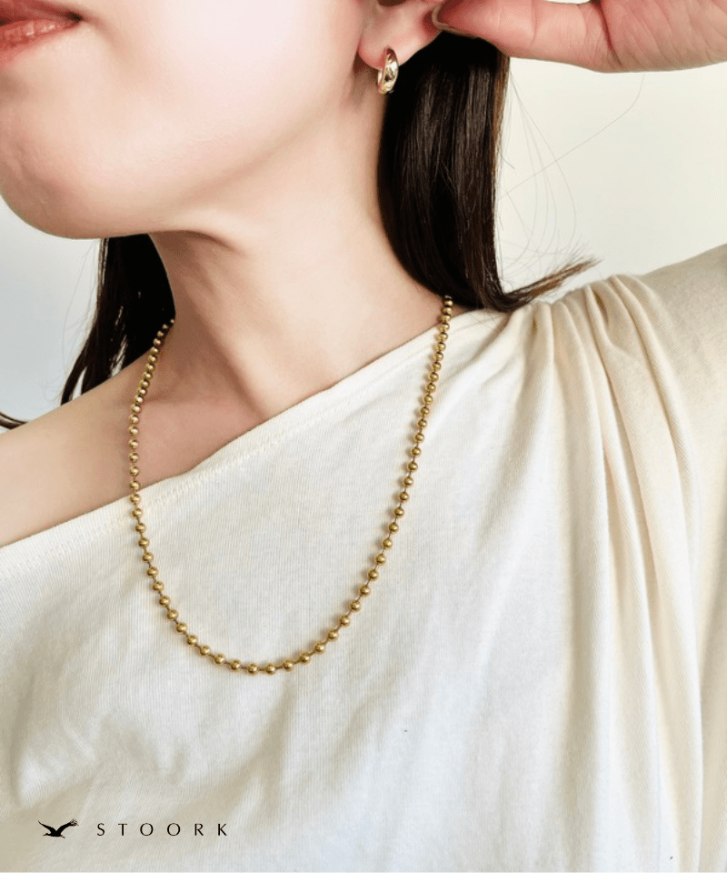 Ball Chain Necklace | 金属アレルギー対応アクセサリー通販ショップstoork(ストーク)