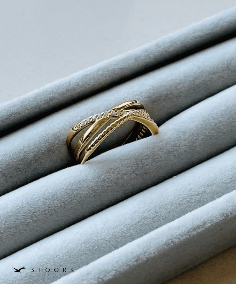 Cross Line Ring | 金属アレルギー対応アクセサリー通販ショップstoork(ストーク)
