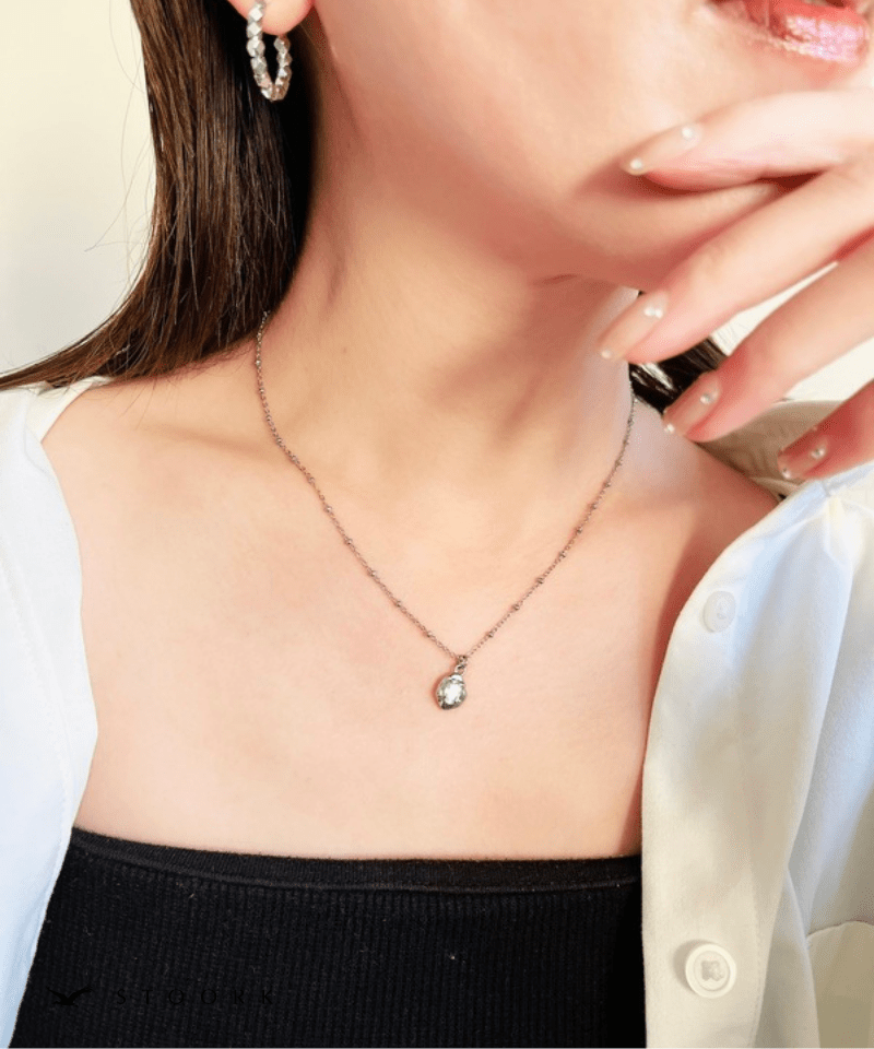 One Stone Necklace | 金属アレルギー対応アクセサリー通販ショップstoork(ストーク)