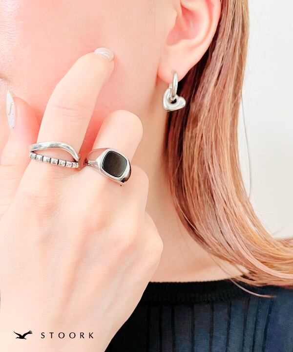 s925 Double Ring | 金属アレルギー対応アクセサリー通販ショップstoork(ストーク)