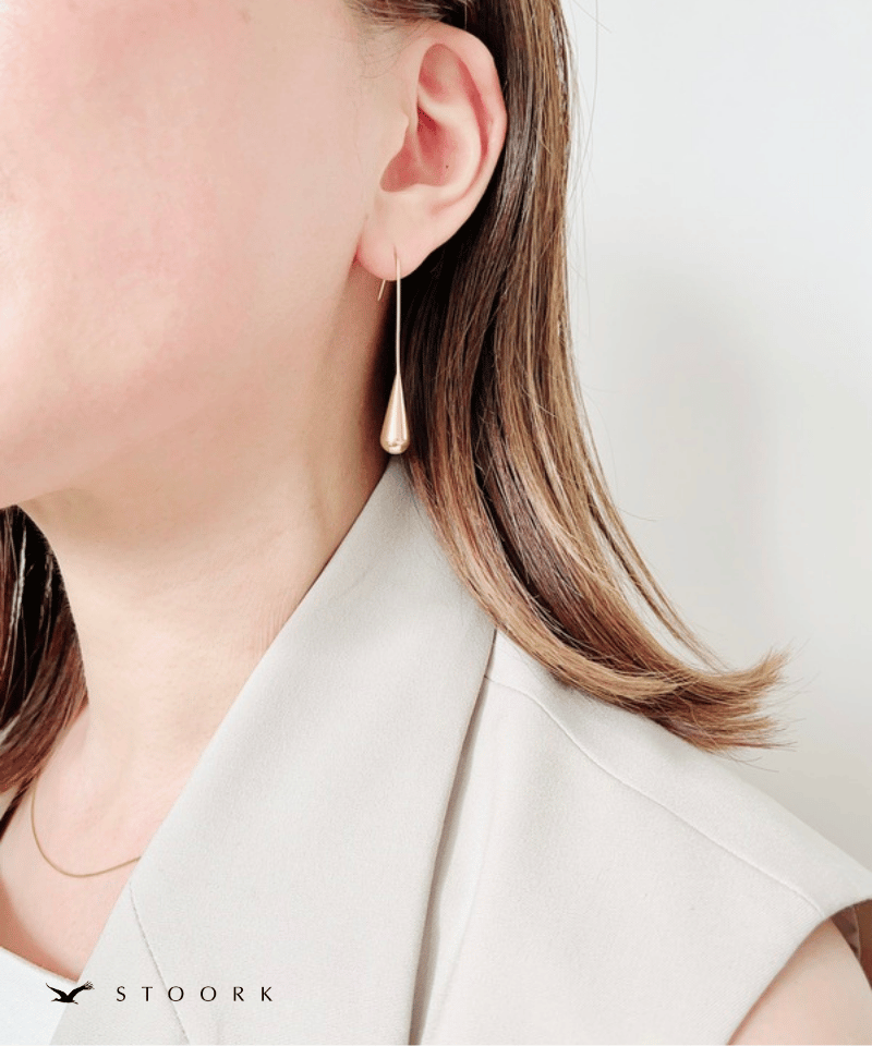 Teardrop Long Pierce | 金属アレルギー対応アクセサリー通販ショップstoork(ストーク)