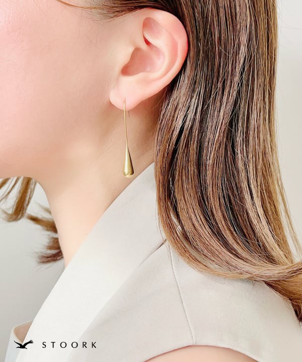 Teardrop Long Pierce | 金属アレルギー対応アクセサリー通販ショップstoork(ストーク)