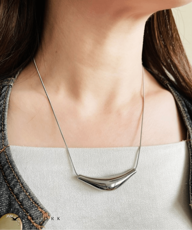 Triangle Plate Necklace | 金属アレルギー対応アクセサリー通販ショップstoork(ストーク)