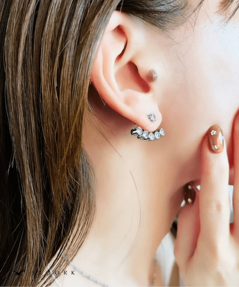 Zircon Line Pierce | 金属アレルギー対応アクセサリー通販ショップstoork(ストーク)